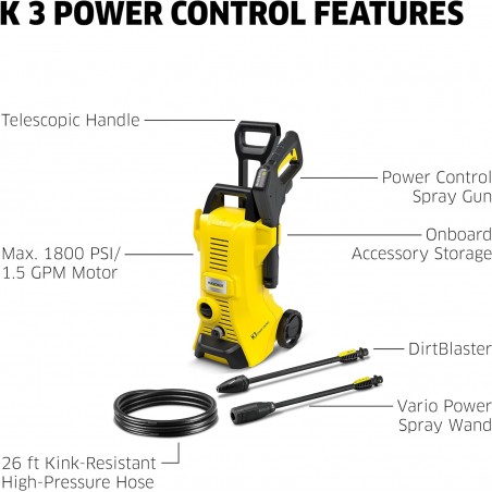 KARCHER K3 C/Variable 1800/2100 PSI 1.4 GPM Eléctrica 110v Hidrolavadora Limpiadora
